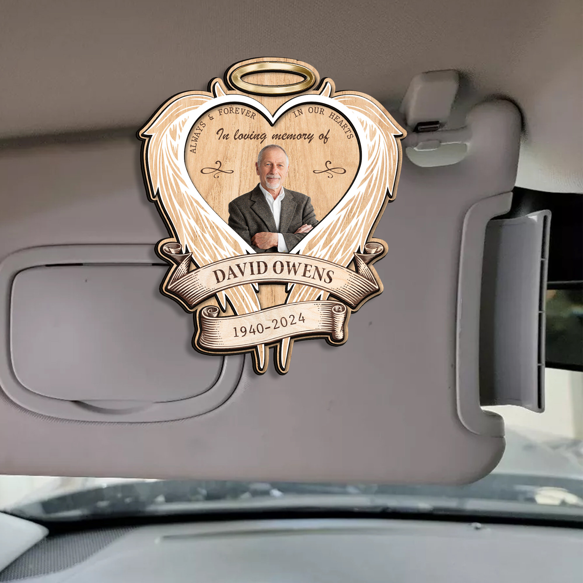 Drive Safe I Love You Visor Clip For Friends Personalized Photo Car ...