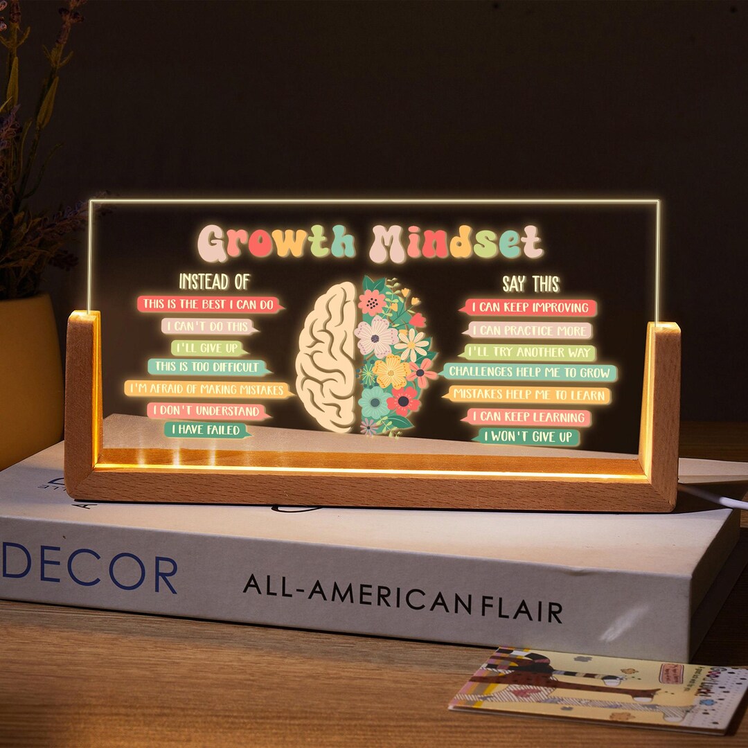 Growth Mindset Desk Name Plate, School Psychology Office Decor, Therapy ...