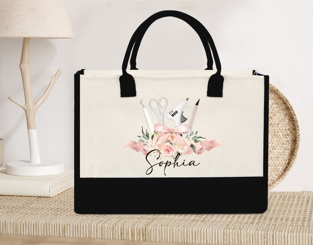 Personalized Crafter Tote, Craft Tote Bag, DIY Tote Bag, Stitcher Bag ...