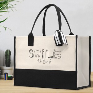 Personalized Dental Tote Bag, Dental Student Gift, Dentist Tote Bag ...