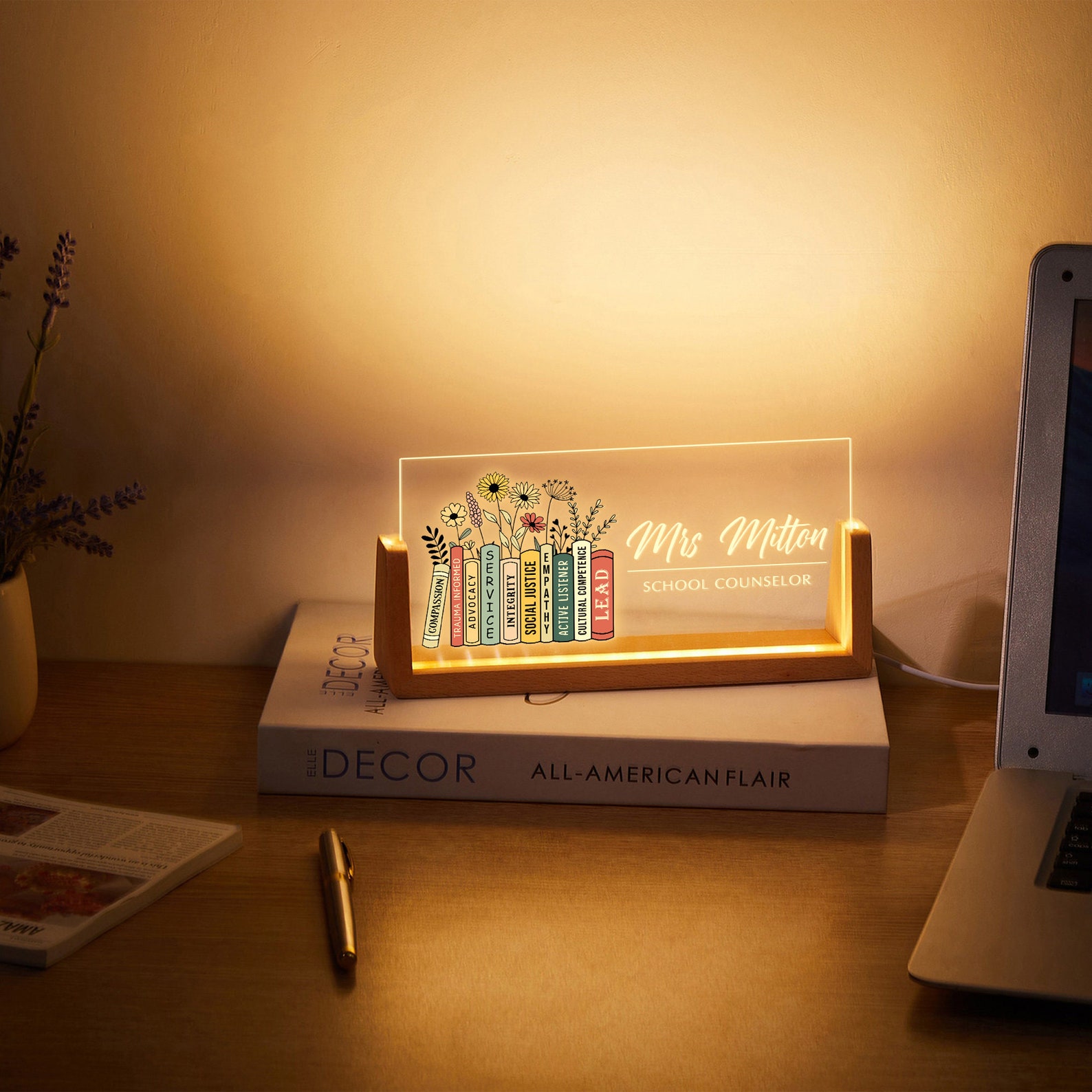 School Counselor Desk Name Plate, Counselor Desk Sign, Mental Health ...