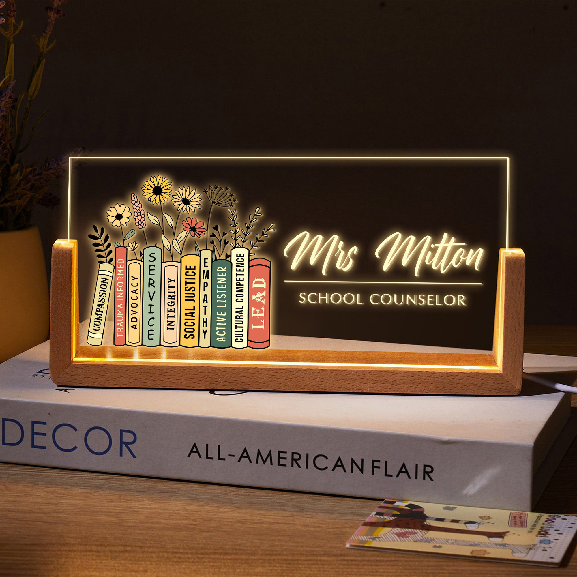 School Counselor Desk Name Plate, Counselor Desk Sign, Mental Health ...