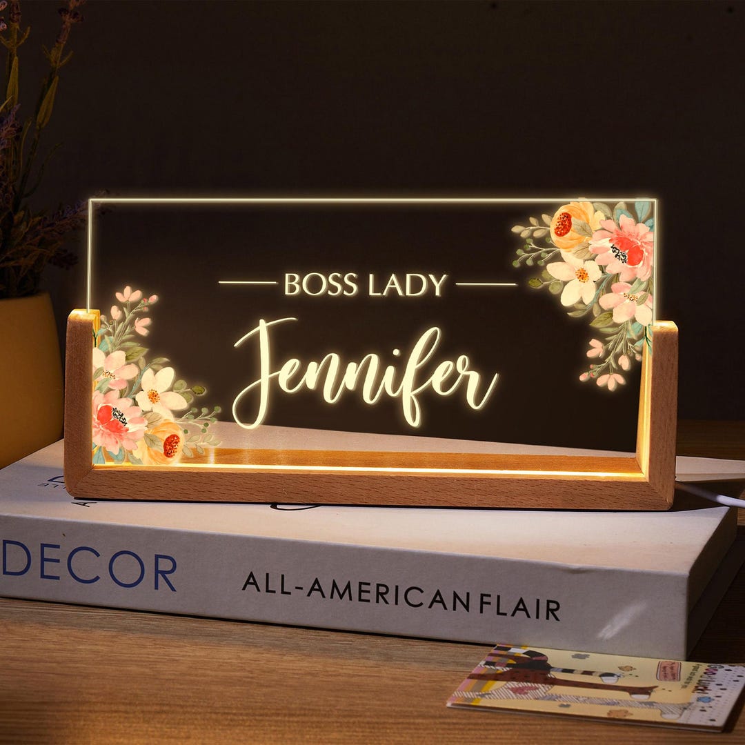 Boss Lady Desk Name Plate, Boss Lady Gift, Boss Gift for Women ...