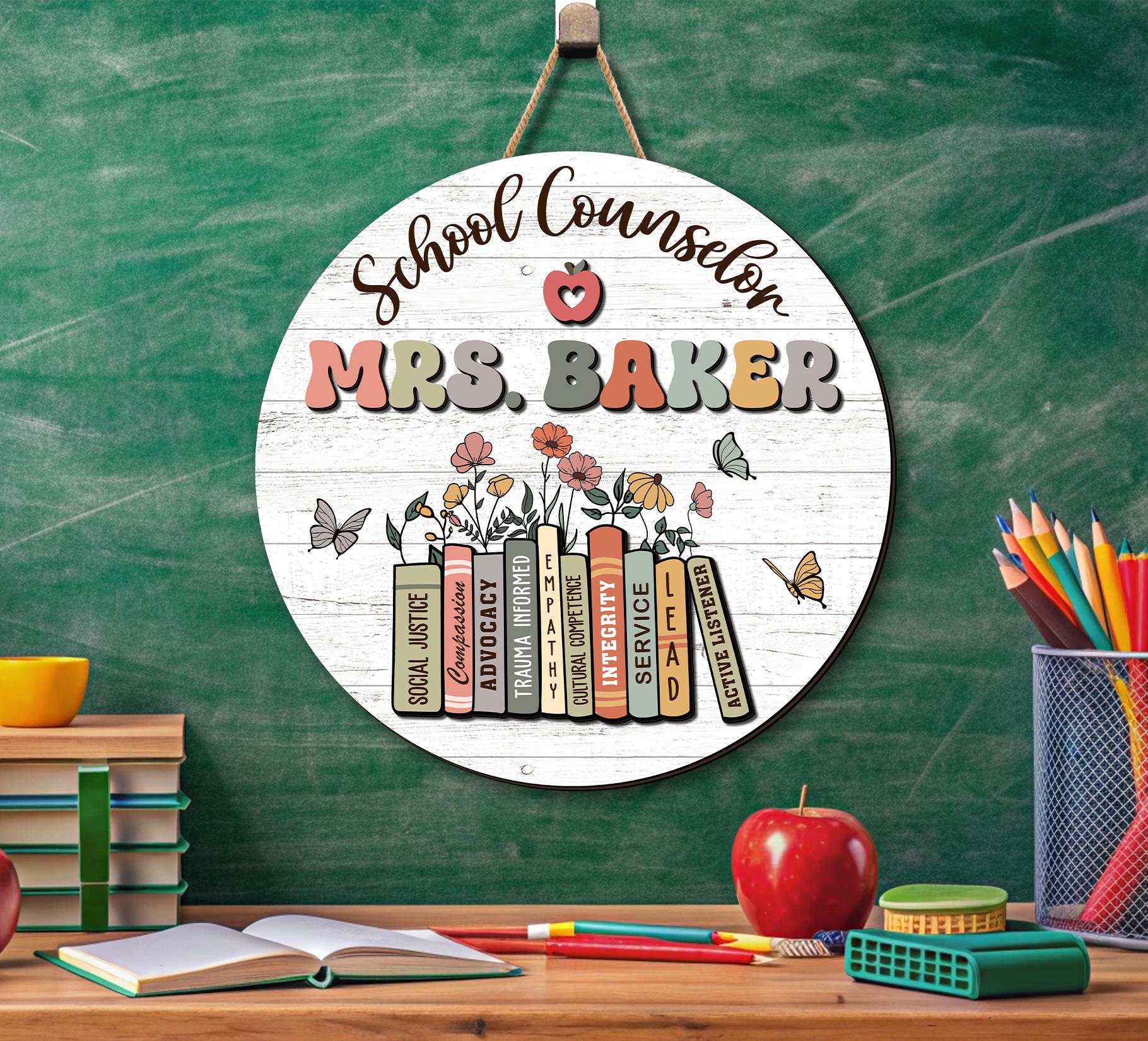 Personalized School Counselor 3D Sign, Custom School Psychologist Gift ...