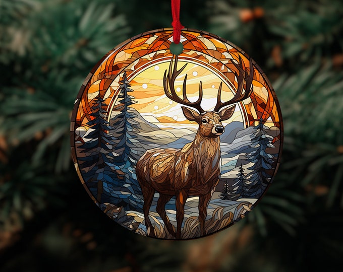 Deer Ornament Christmas Decoration Holiday Gift Idea Heirloom Keepsake ...