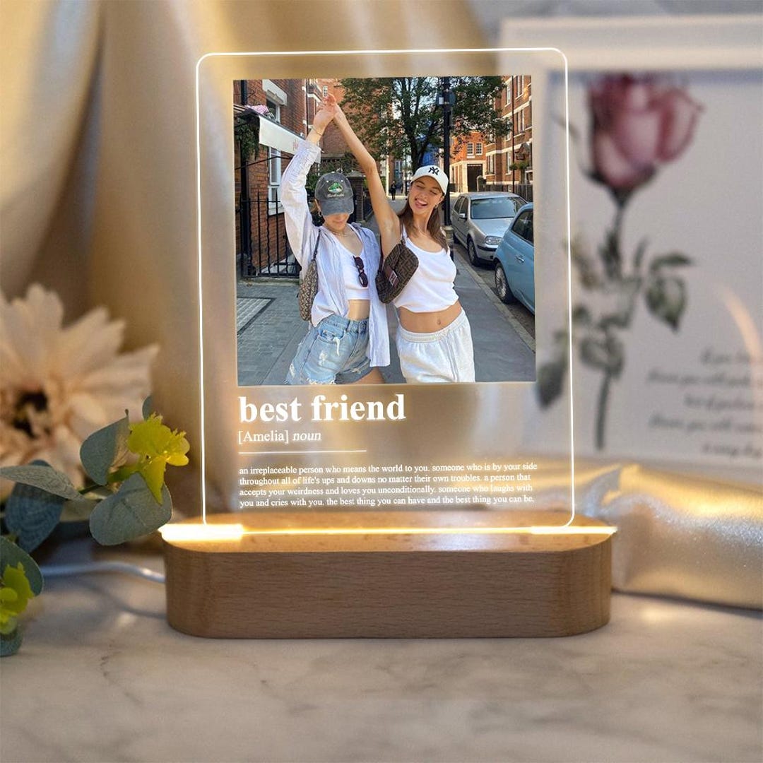 Custom BEST FRIEND Night Light, Birthday Gift for Best Friend, Best ...