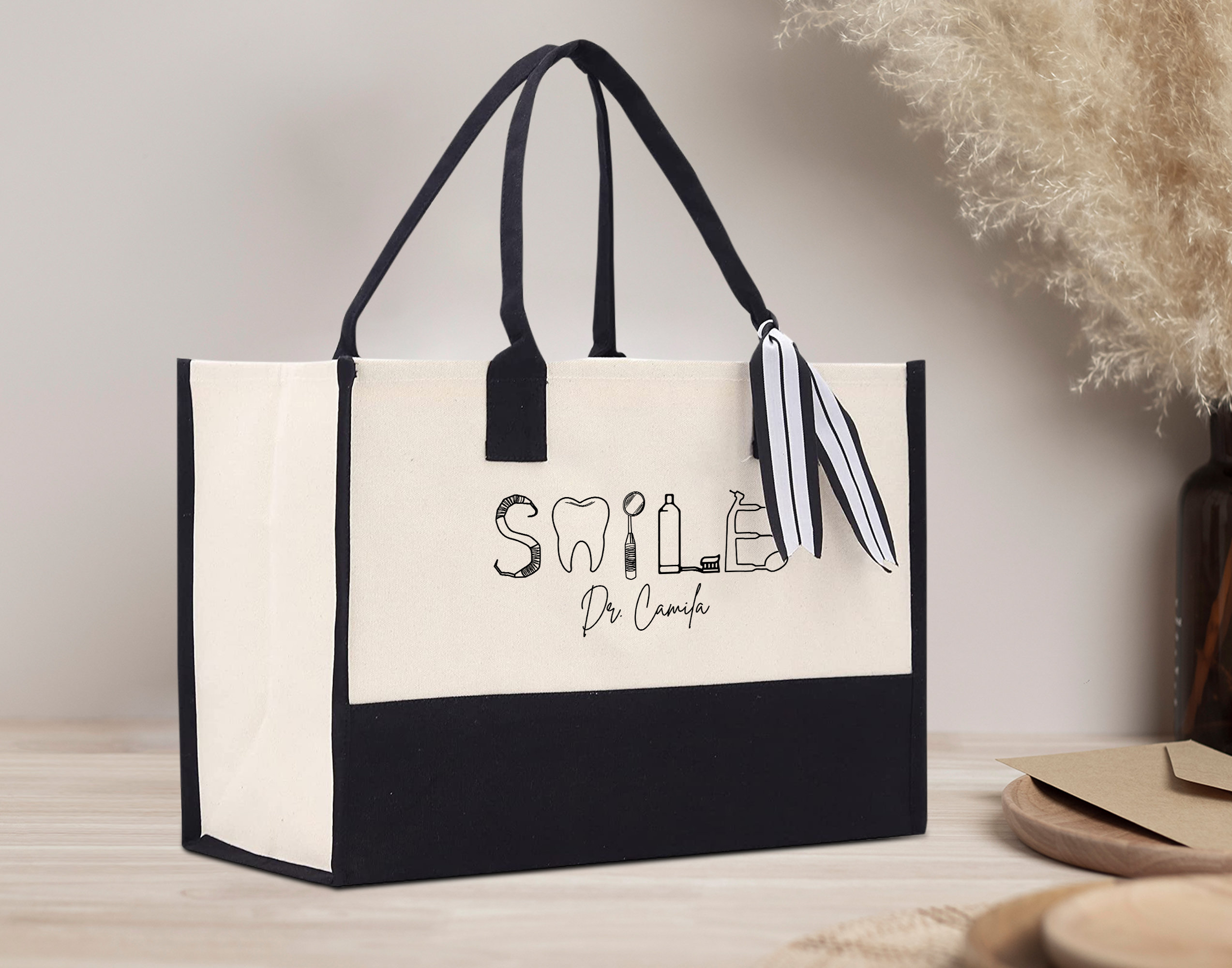 Personalized Dental Tote Bag, Dental Student Gift, Dentist Tote Bag ...