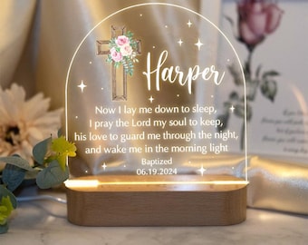 Baptism Night Light, Custom Baby Night Lamp, Baptism Gift, Baby Gift ...