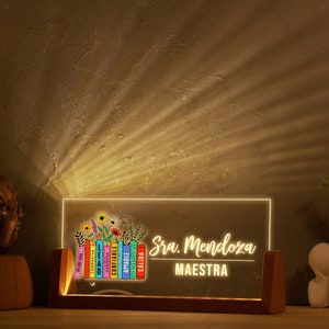Spanish Teacher Desk Name Plate, Maestra Desk Sign, Teacher ...