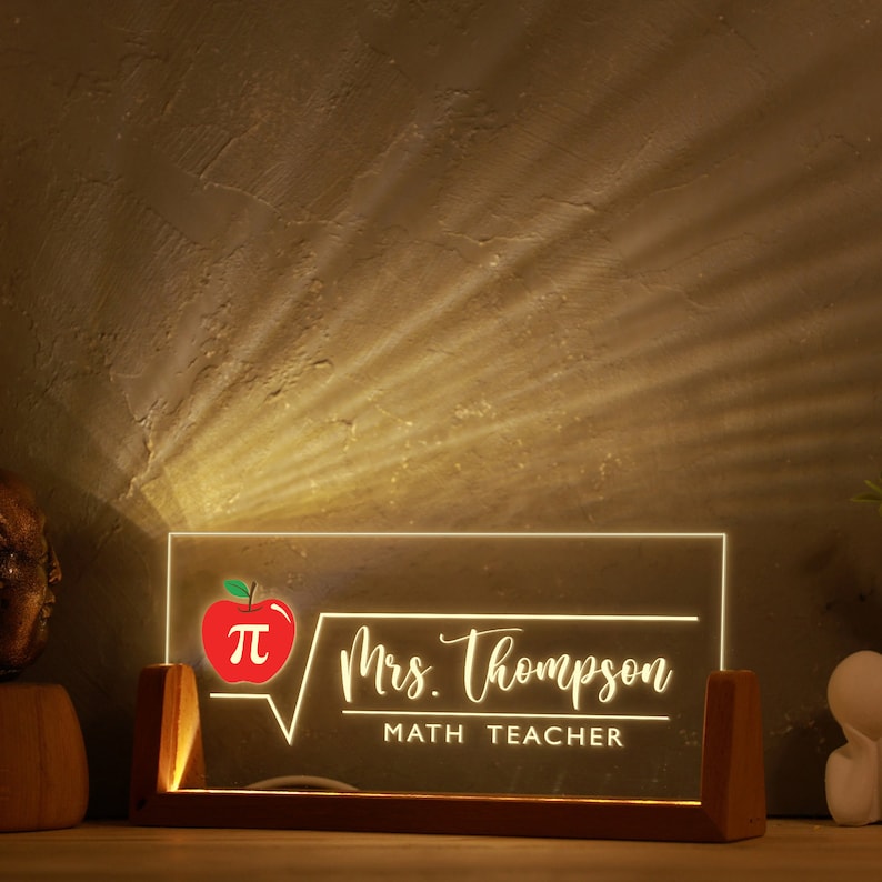 Personalized Math Teacher Name Desk Plate, Math Teacher Name Desk Plate ...