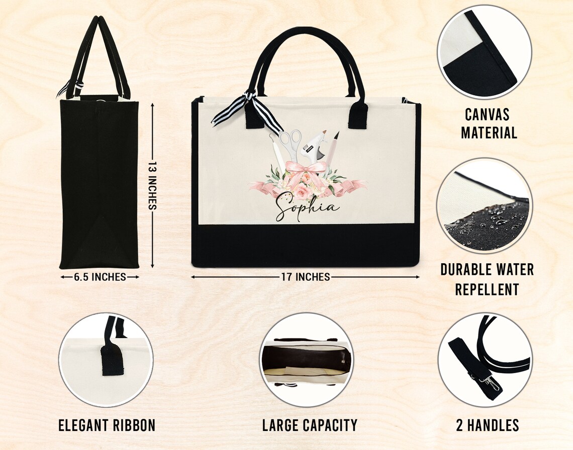 Personalized Crafter Tote, Craft Tote Bag, DIY Tote Bag, Stitcher Bag ...
