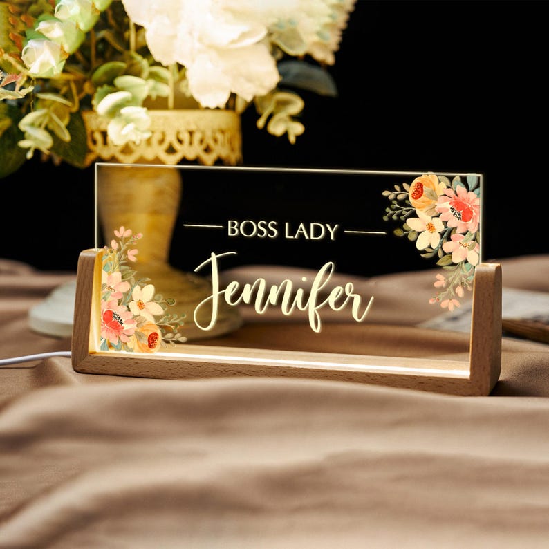Boss Lady Desk Name Plate, Boss Lady Gift, Boss Gift for Women ...