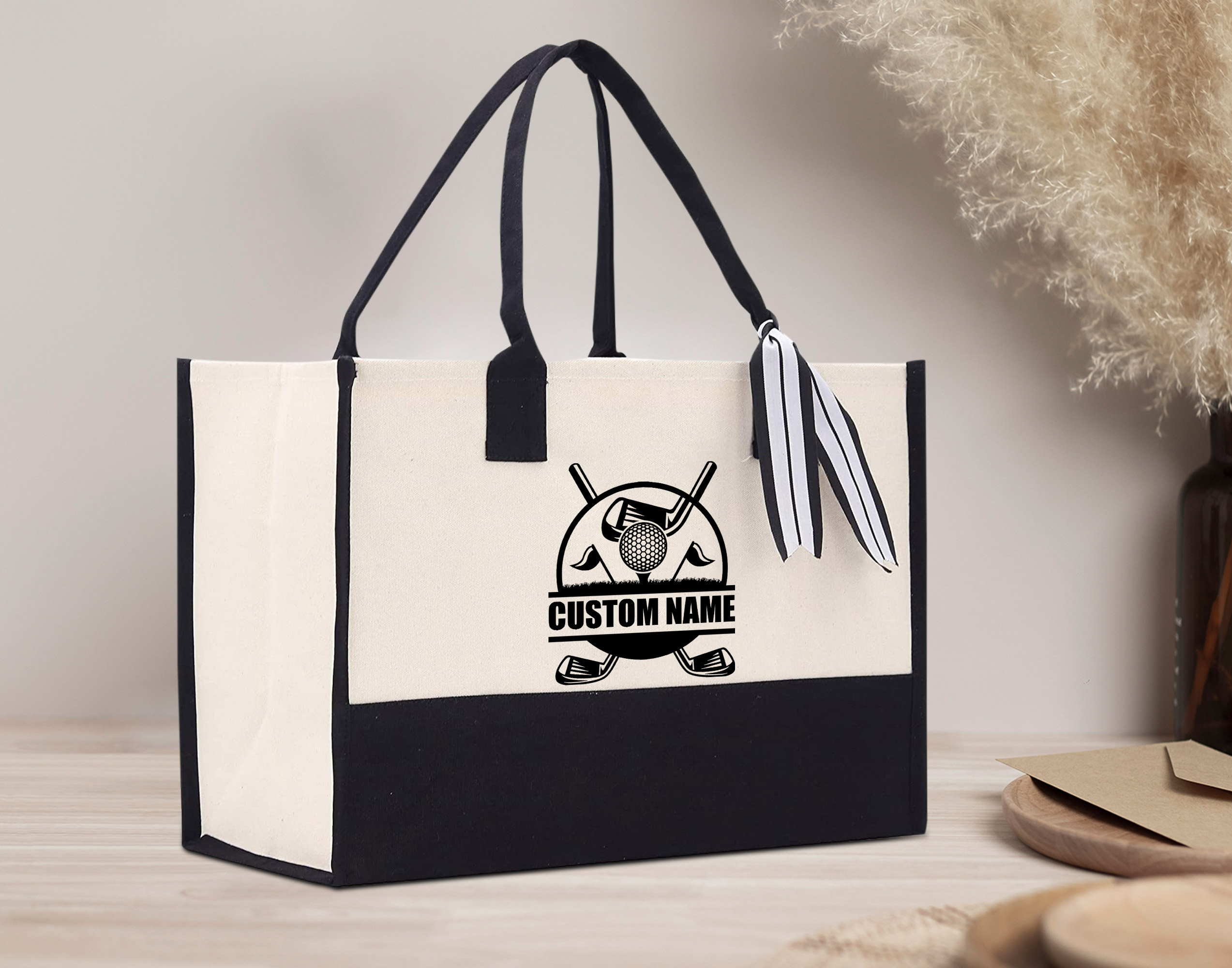 Personalized Golf Lover Tote Bag, Golf Custom Tote Bag, Golfers Gifts ...
