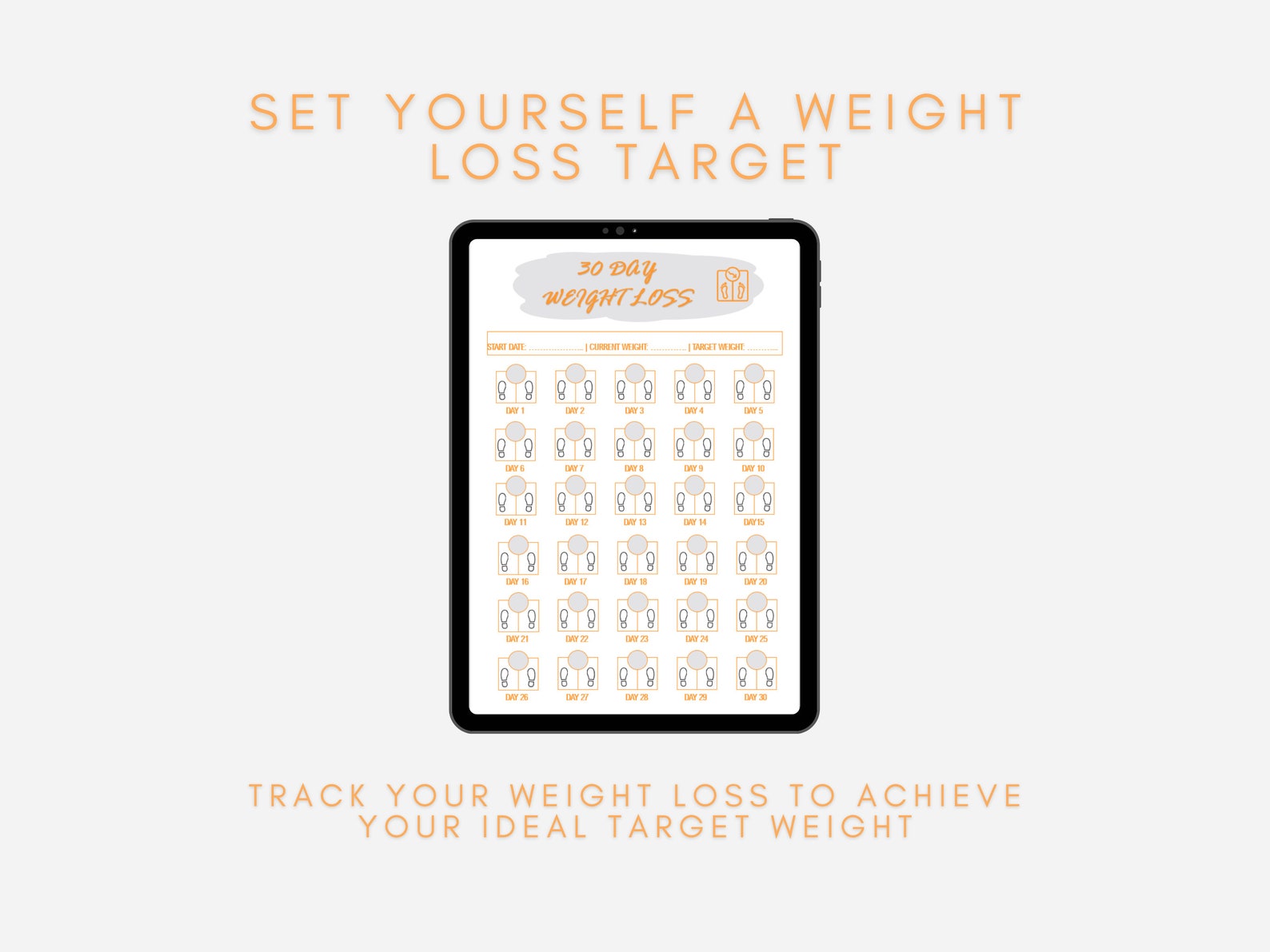 Weight Loss Tracker Printable Digital Weekly Weight Tracker - Etsy