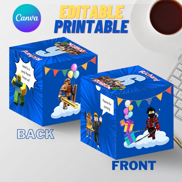 Roblox Party Favor - Etsy