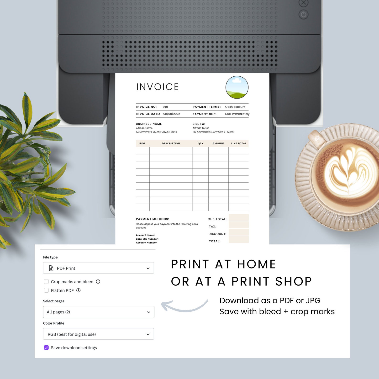 Editable Quote and Invoice, Quotation Invoice Template, Instant ...