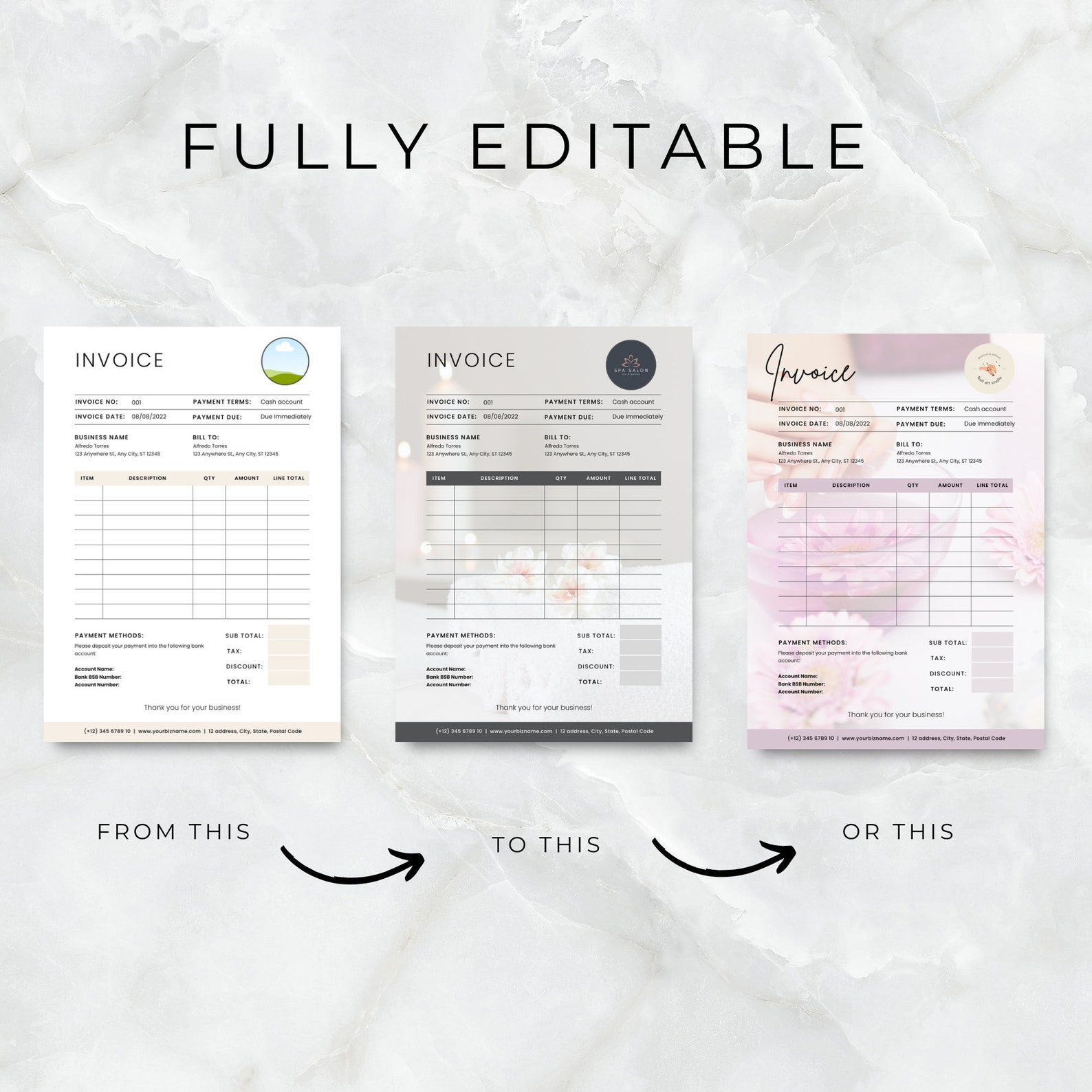 Editable Quote and Invoice, Quotation Invoice Template, Instant ...