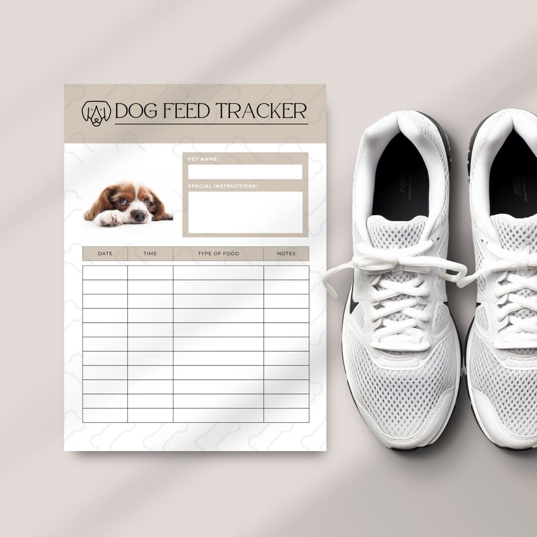 Printable Dog Feeding Tracker, Pet Food Checklist, Food Reminder, to Do ...