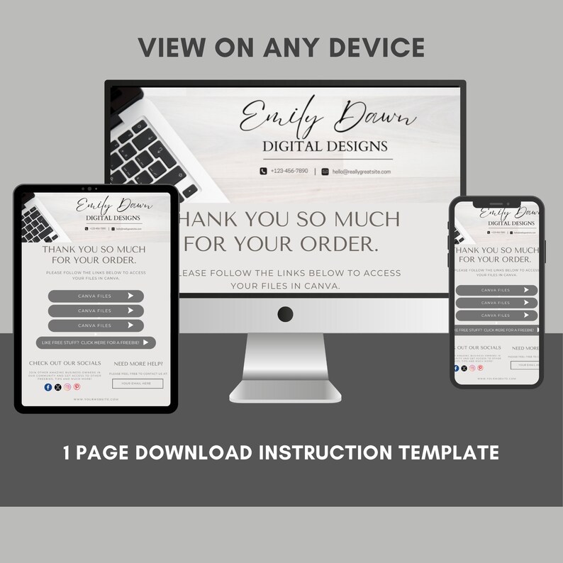 Digital Download Instruction Templates for Digital Products, Template ... Digital Download Instruction Templates for Digital Products, Template ...