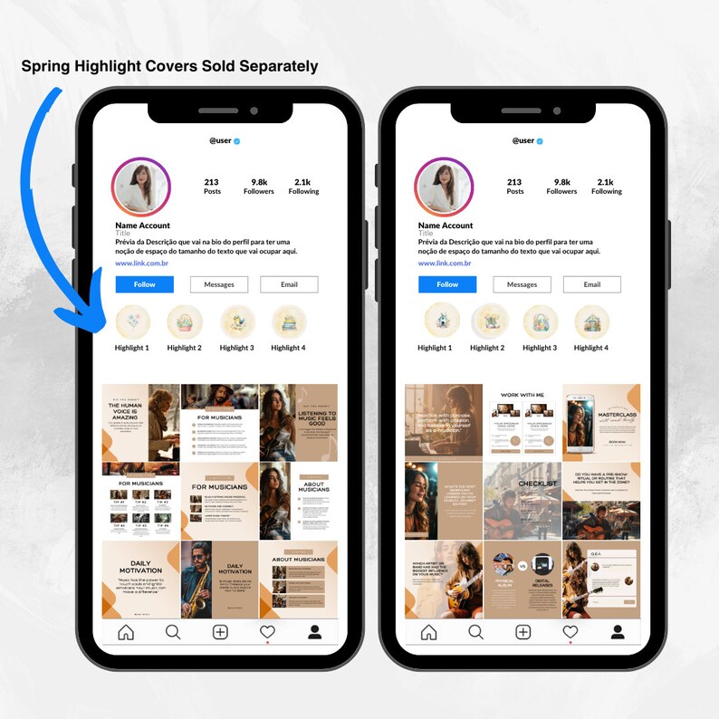 Musician Instagram Template, Music Social Media, Download, Editable ...