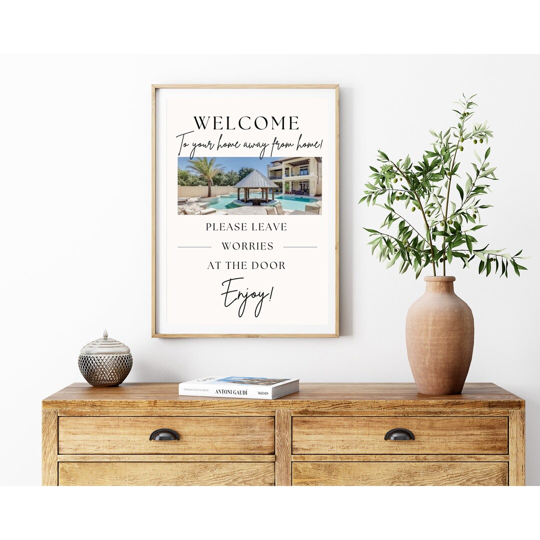 Air BNB Welcome Poster, Printable, Short Term Rental Signage, Vacation ...