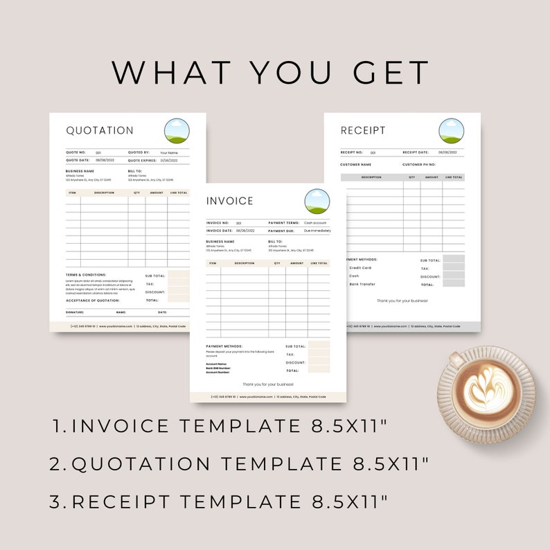 Editable Quote and Invoice, Quotation Invoice Template, Instant ...