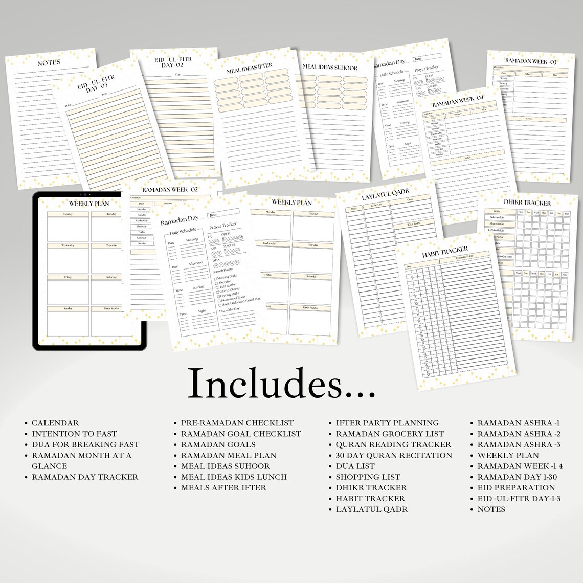 Ramadan Planner Printable Template 2024, Editable Digital Planner ...