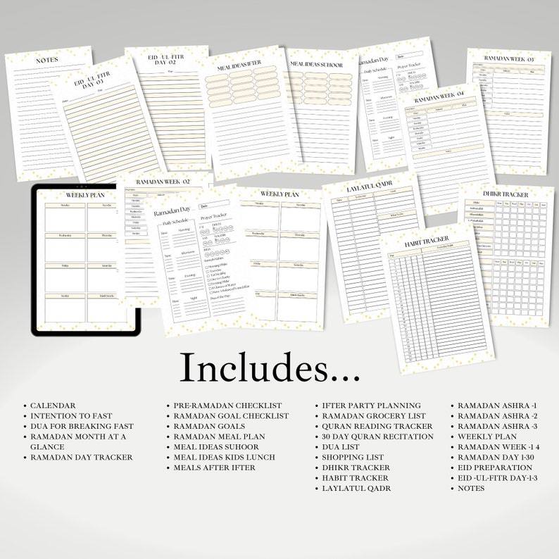 Ramadan Planner Printable Template 2024, Editable Digital Planner ...