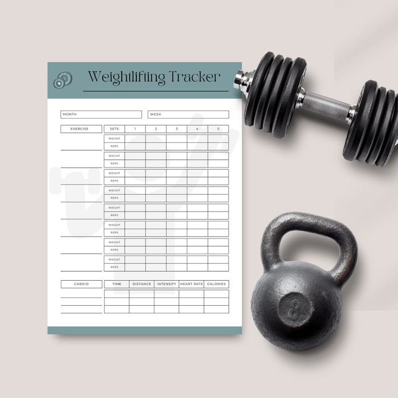 Weightlifting Tracker, Editable, Printable PDF, Instant Download ...