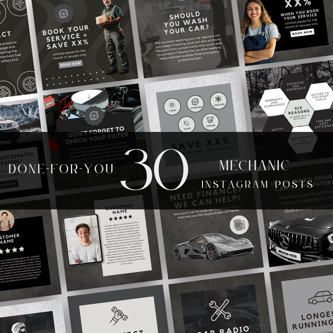 Instagram Post for Mechanics or Auto Repair Shops, Automotive Social ...