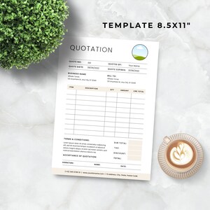 Business Quotation Template for Small Business, Modern Price Quote ...