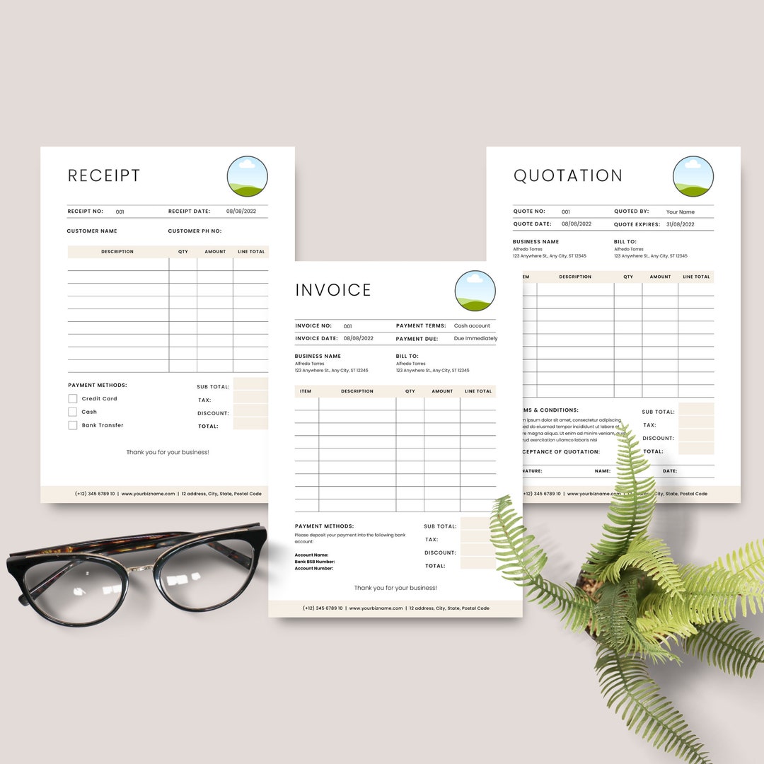 Editable Quote and Invoice, Quotation Invoice Template, Instant ...