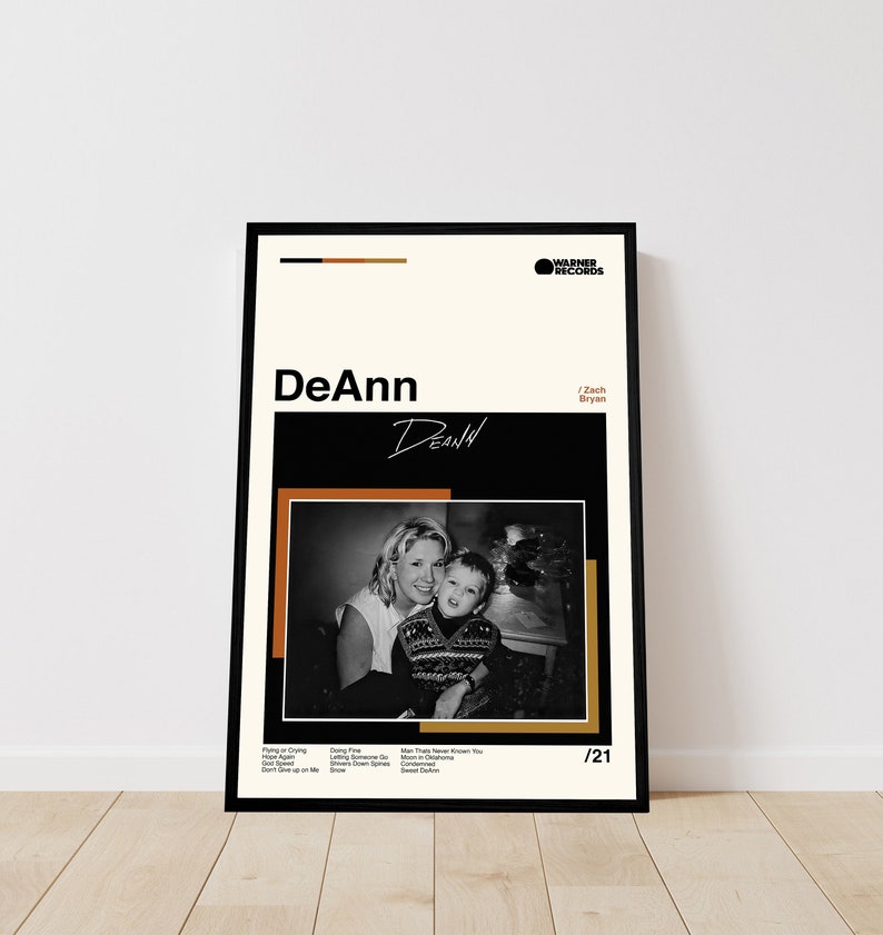 Zach Bryan Poster Deann Album Poster Music Poster Mid - Etsy