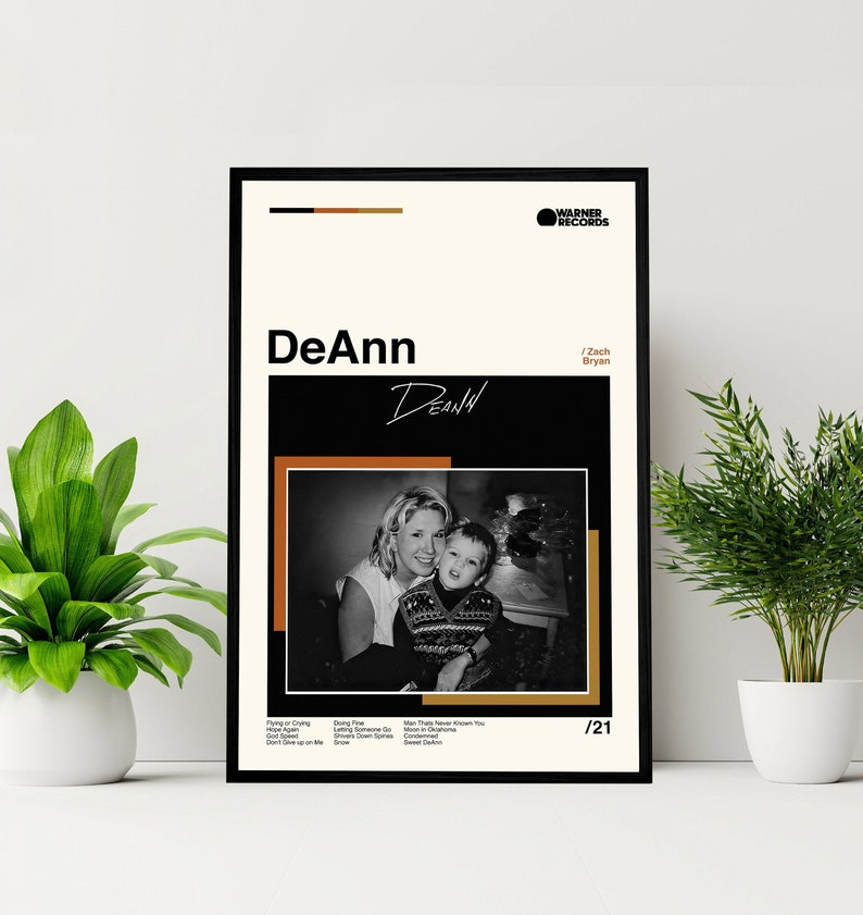 Zach Bryan Poster Deann Album Poster Music Poster Mid - Etsy