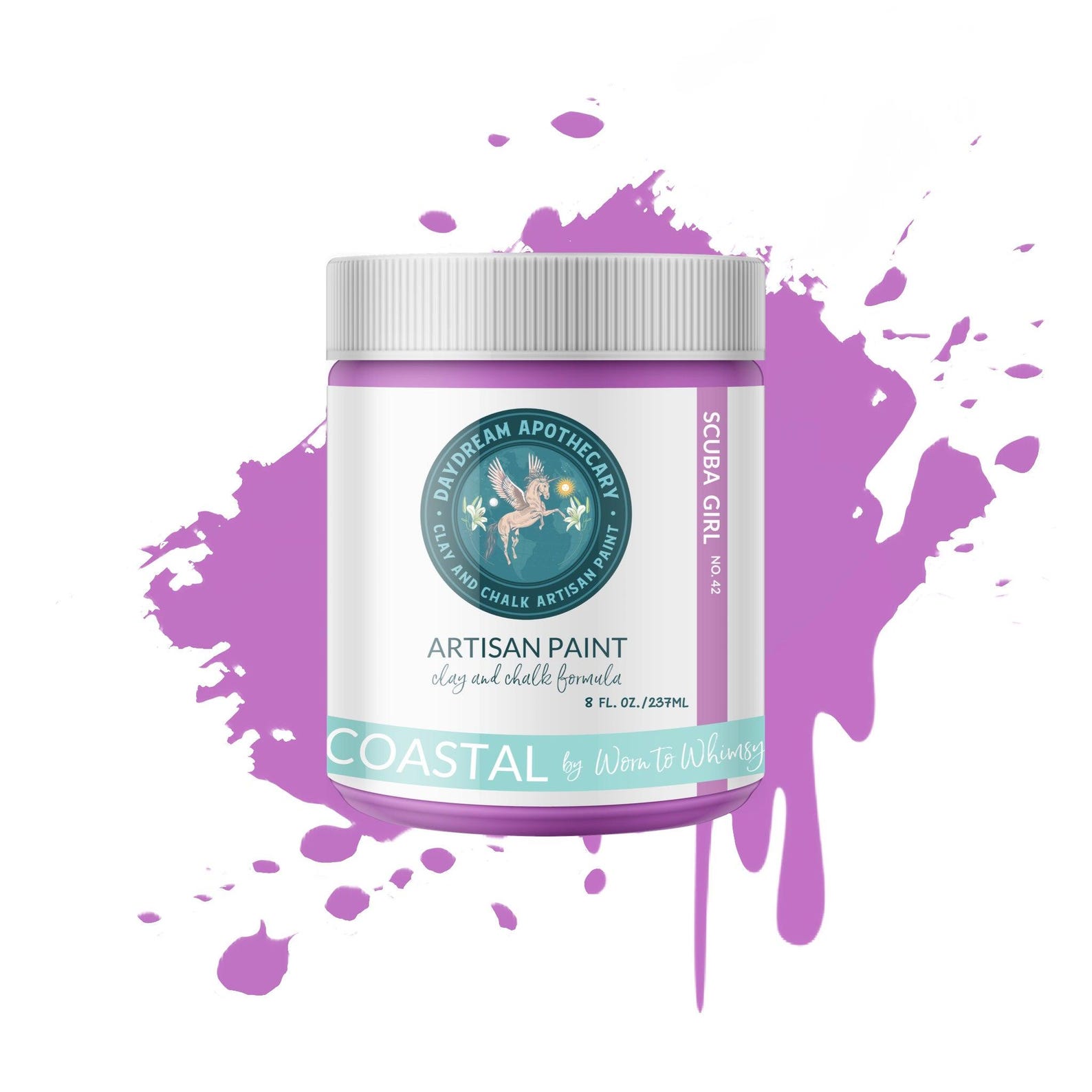 Coastal - Violet Purple Scuba Girl Clay and Chalk Paint Daydream ...