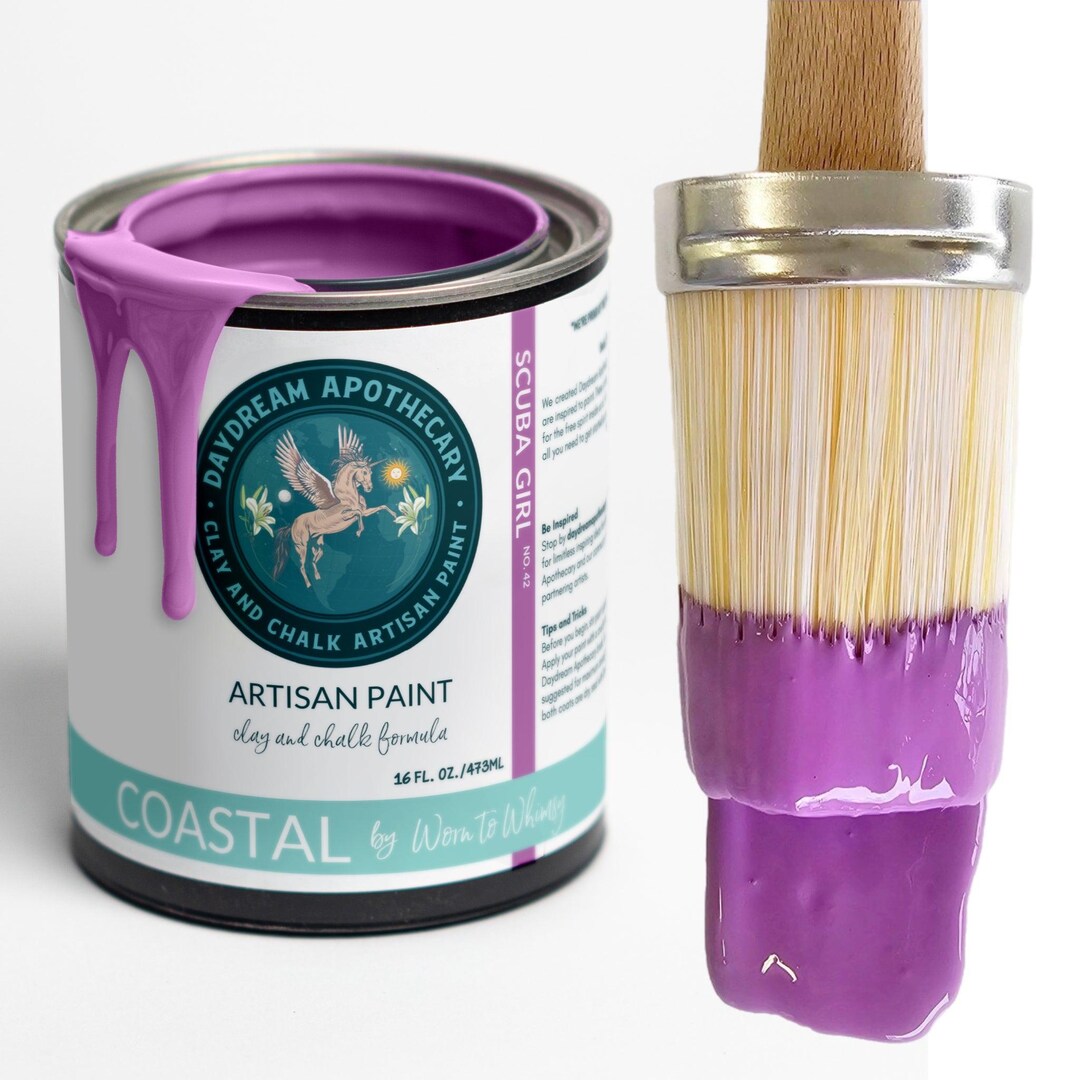 Coastal - Violet Purple Scuba Girl Clay and Chalk Paint Daydream ...