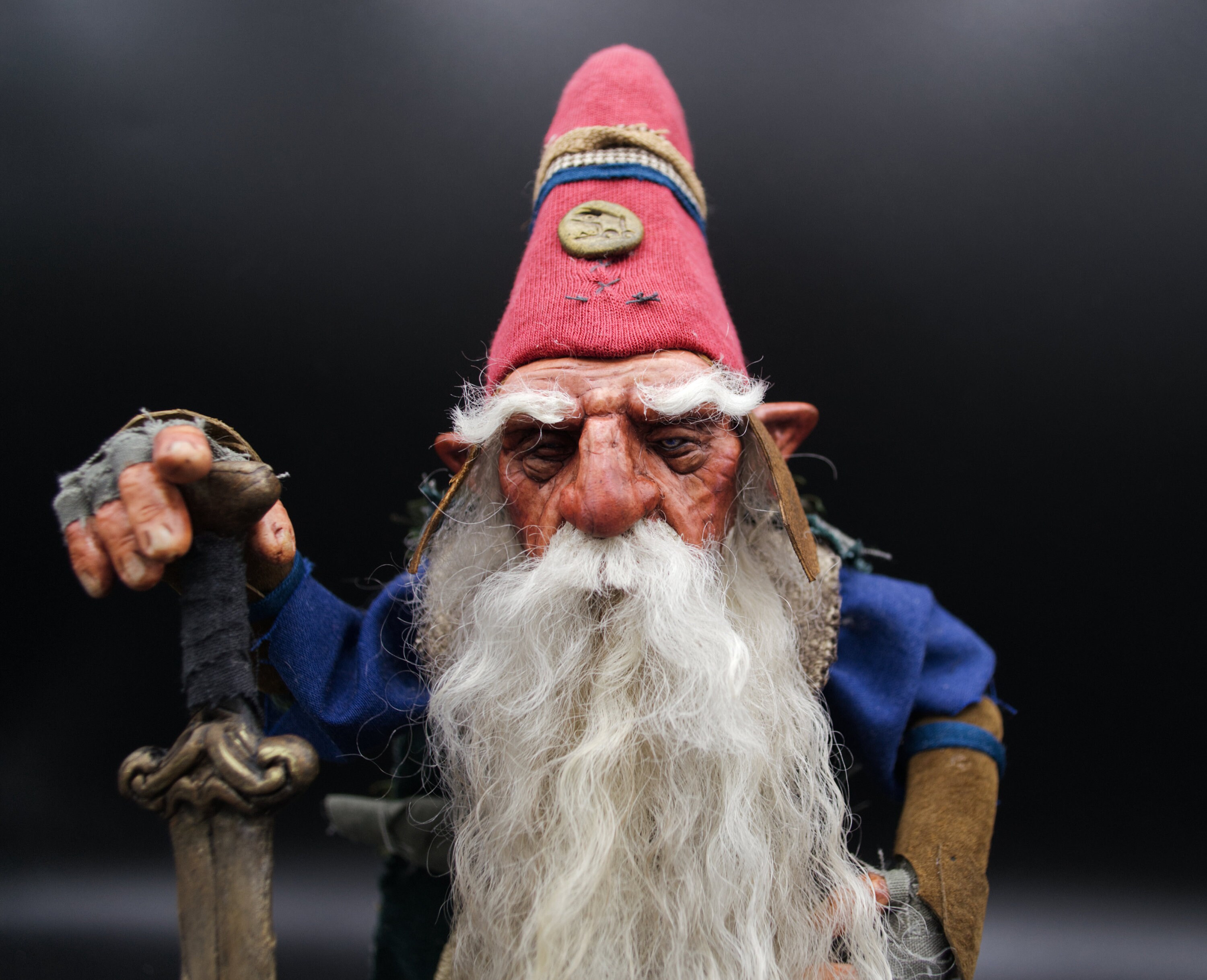 Gnome Sword Master, Poseable Sculpture, Artdoll, Dwarf, Warrior ...