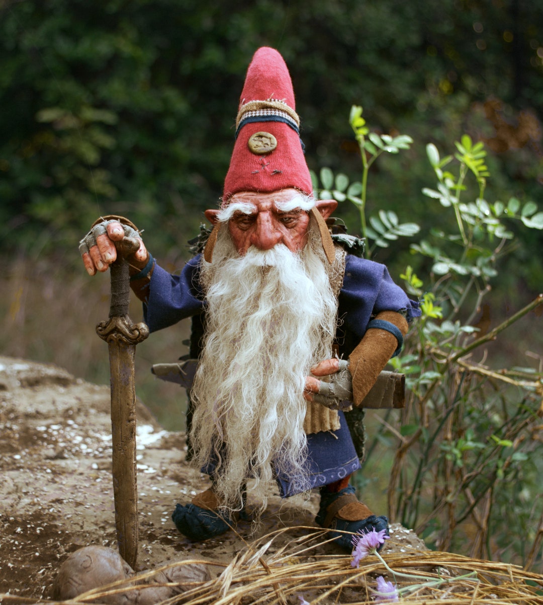 Gnome Sword Master, Poseable Sculpture, Artdoll, Dwarf, Warrior ...