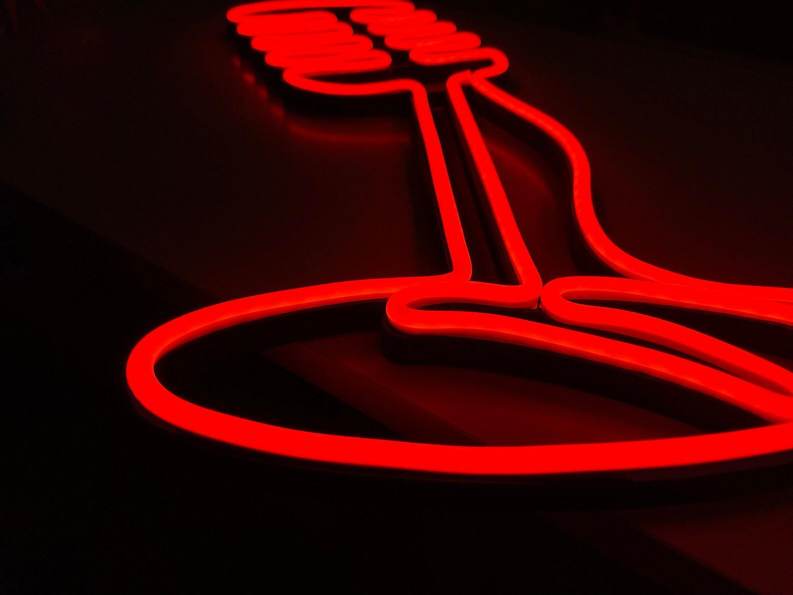 Microphone Neon Sign: Neon Led Sign Custom LED Decor Custom Neon Sign ...