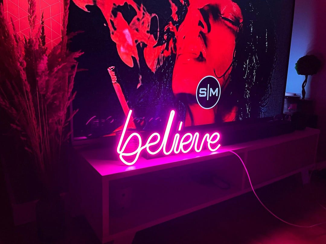 Believe Neon Sign: Neon Led Sign Custom LED Decor Custom Neon Sign Gift ...