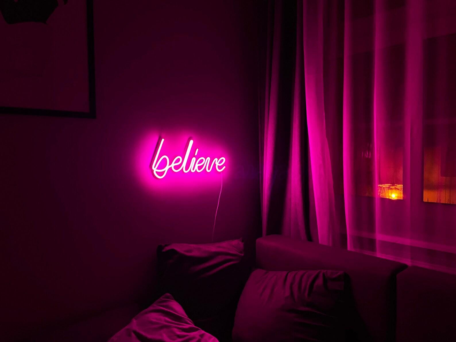 Believe Neon Sign: Neon Led Sign Custom LED Decor Custom Neon Sign Gift ...