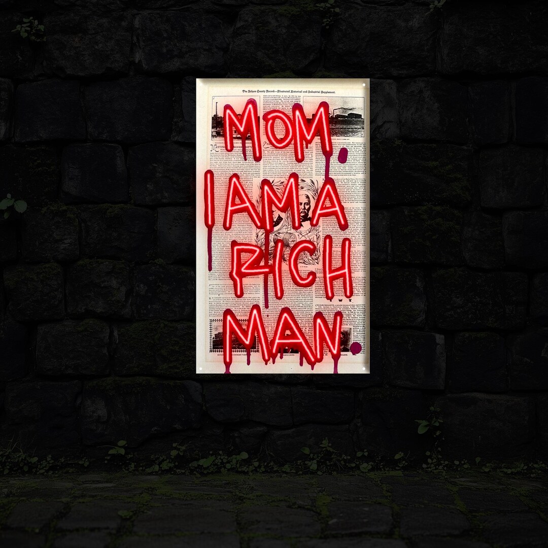 Mom I Am a Rich Man Neon Sign: Neon Led Sign Custom Neon Sign Gift for ...