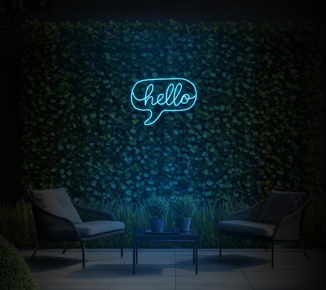 Hello Neon Sign: Neon Led Sign - Custom LED Decor - Custom Neon Sign ...