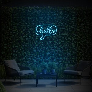 Hello Neon Sign: Neon Led Sign Custom LED Decor Custom Neon Sign Gift ...