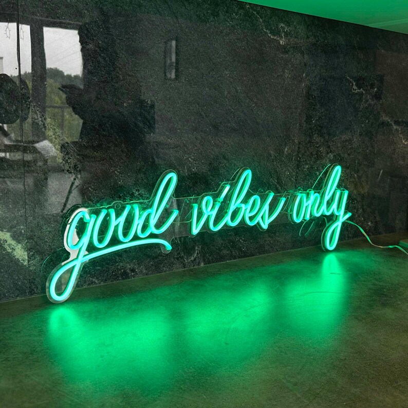 Good Vibes Only Neon Sign: Neon Led Sign Custom LED Decor Custom Neon ...