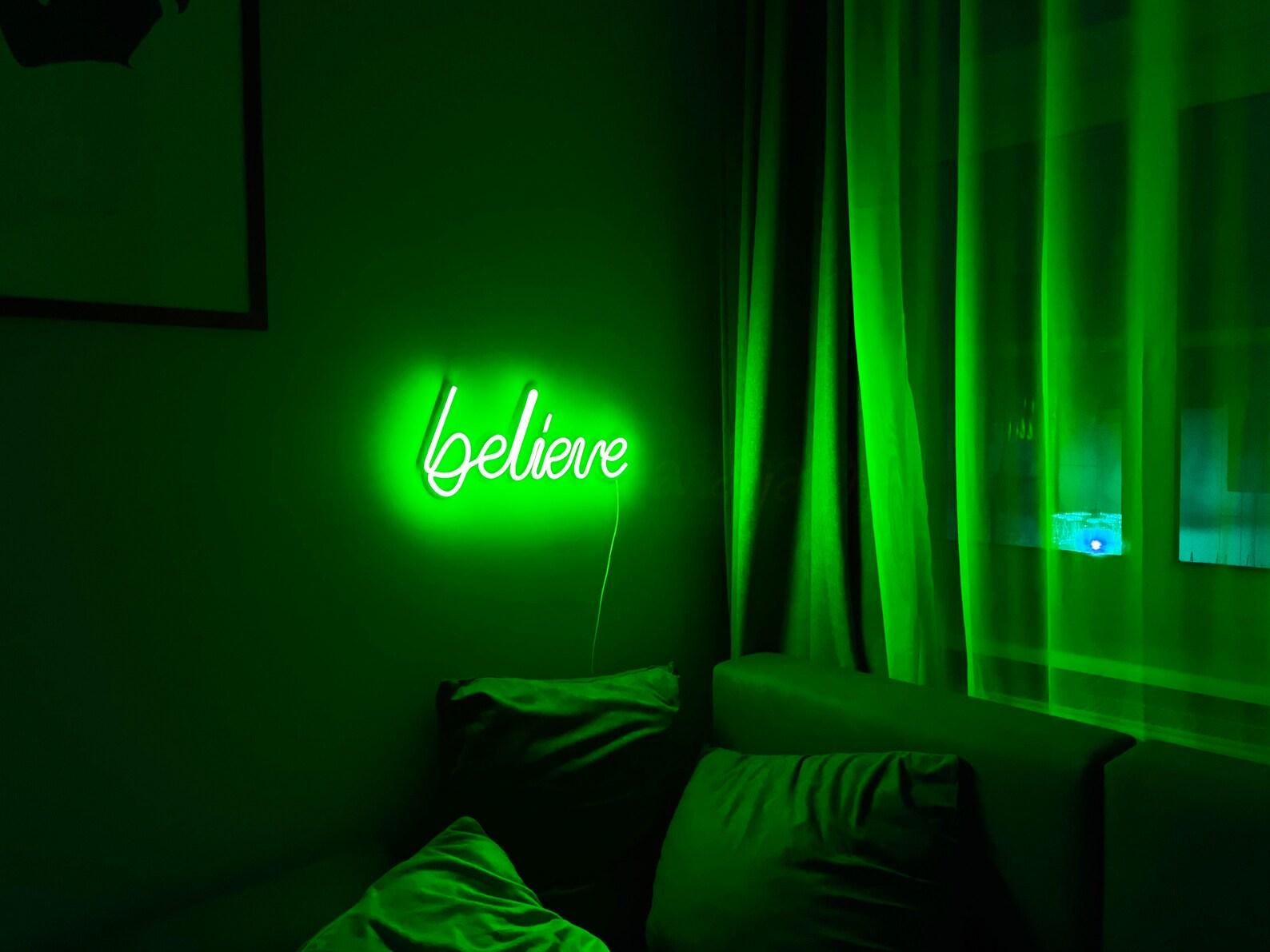 Believe Neon Sign: Neon Led Sign Custom LED Decor Custom Neon Sign Gift ...