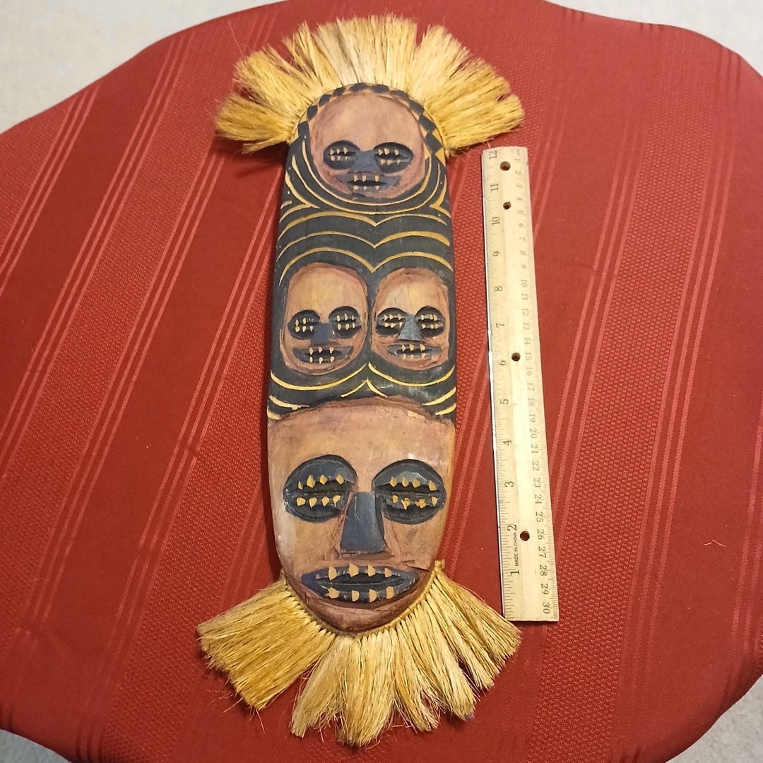 Vintage African Zimbabwe Wood Tribal Mask - Etsy