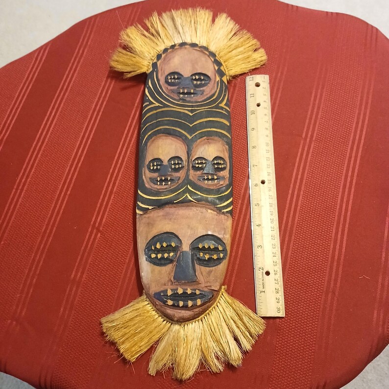 Vintage African Zimbabwe Wood Tribal Mask - Etsy