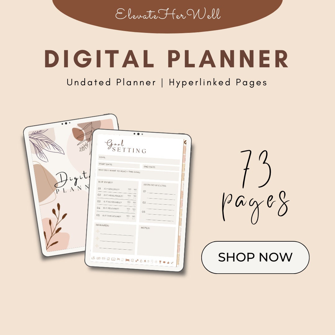 Elevate Her Well Digital Planner: That Girl Undated iPad Planner for ...