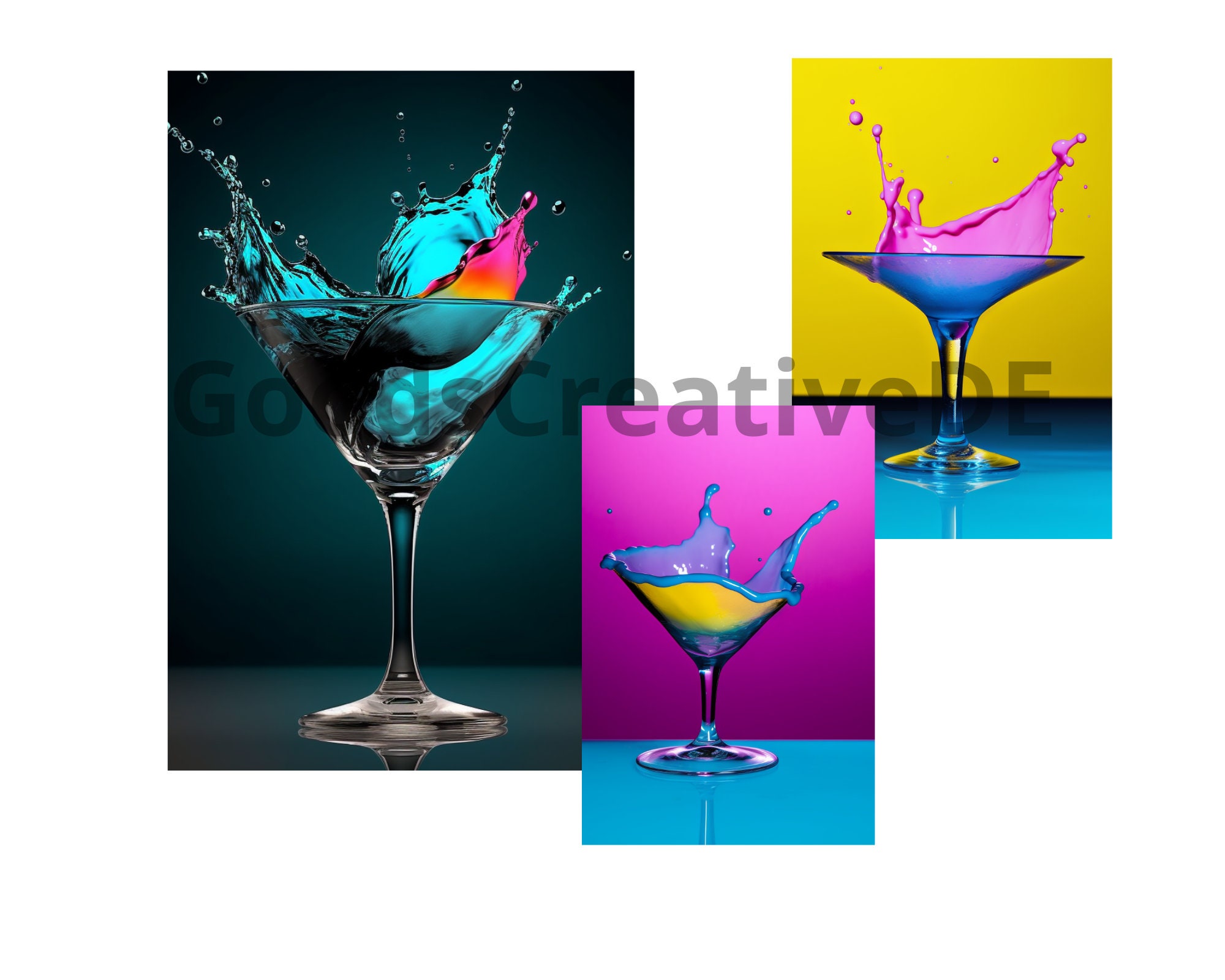 Cocktail Gläser Transform Into Water, Colors, Splash, Spritzer, PNG ...